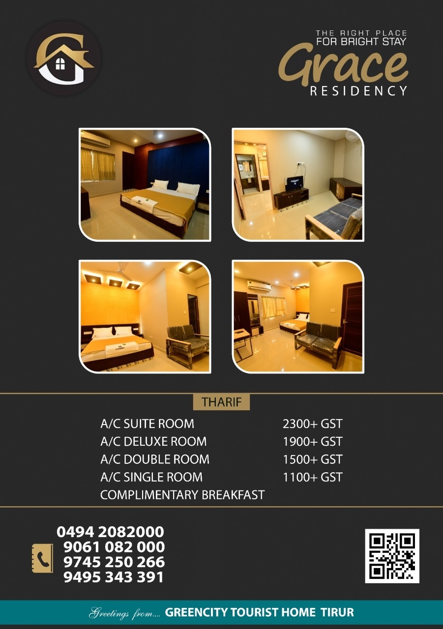 ROOM TARIFF | Grace Residency Tirur